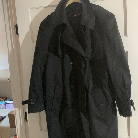 Charles Klein | Jackets & Coats | Charles Klein Black Trench Coat Size ...